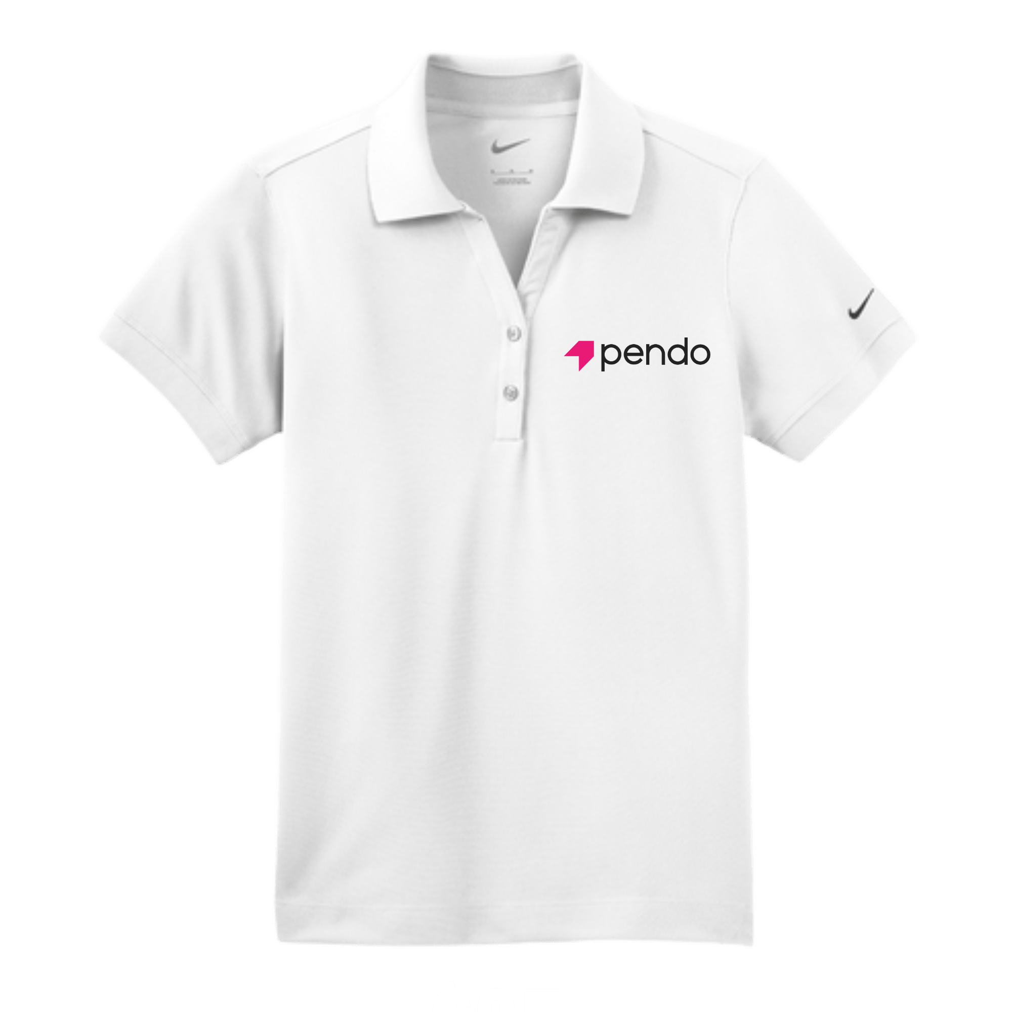 Nike Women's White Dri-FIT Micro Pique 2.0 Polo - Pendo - Domestic ...