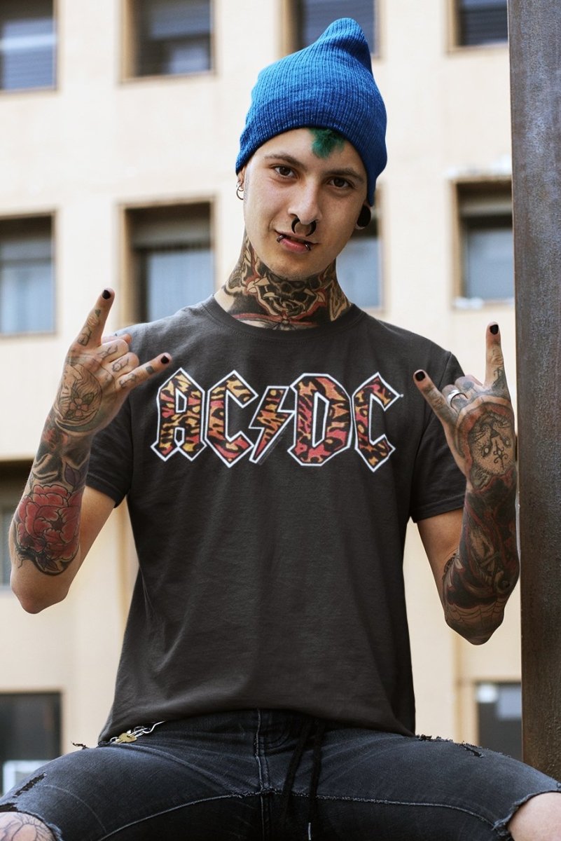 AC/DC - Leopard Print Logo T-Shirt – HYPER iCONiC.