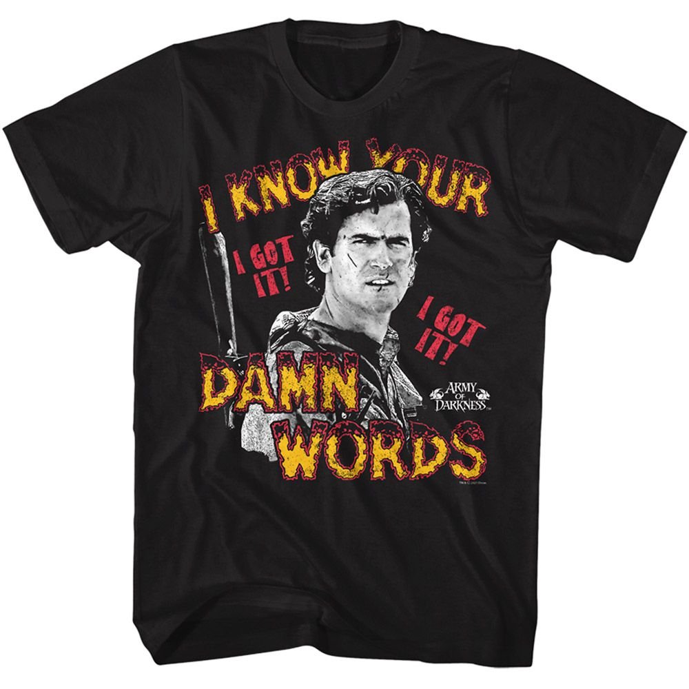 Army Of Darkness - Army Of Darkness Know Your Words Boyfriend Tee ...