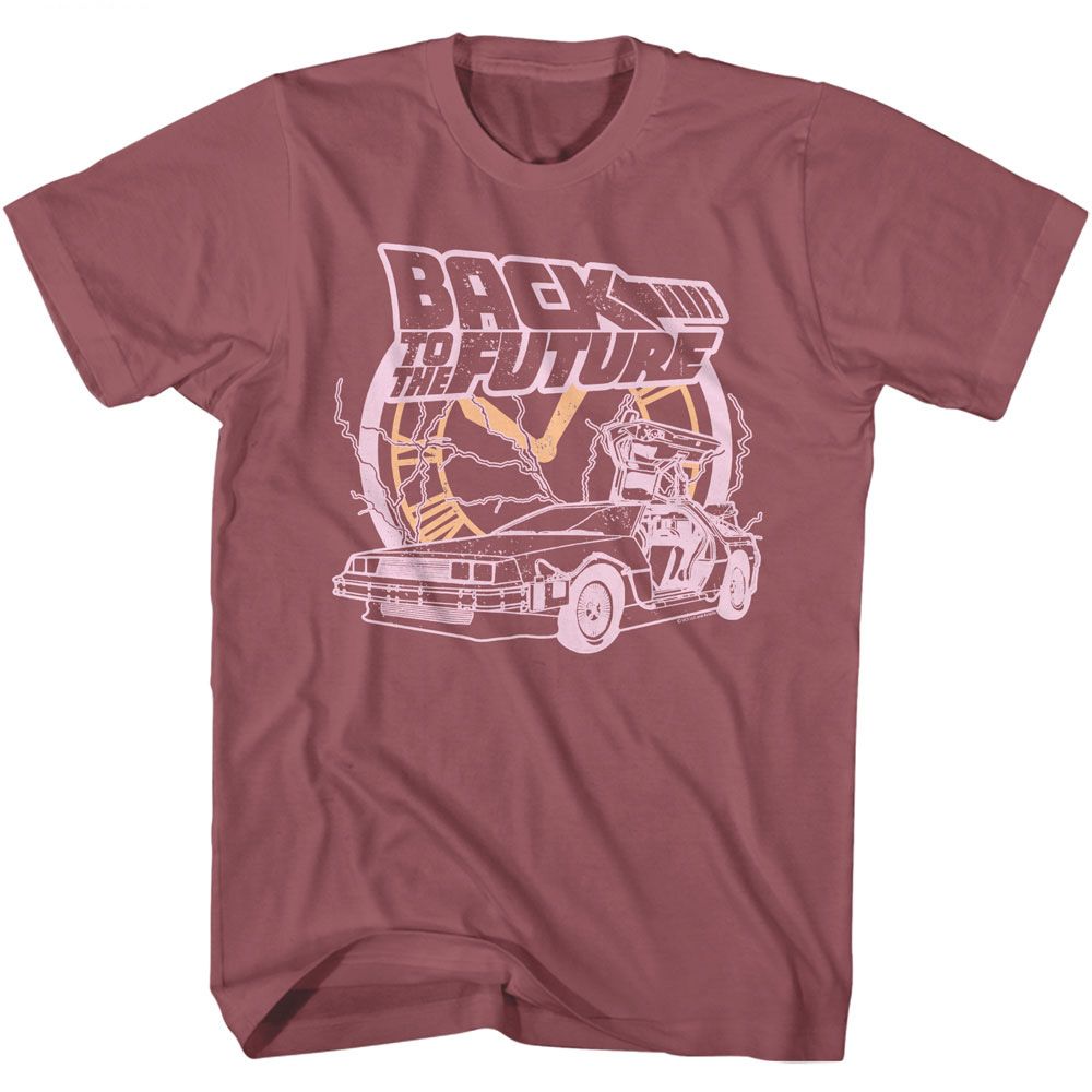 Back To The Future - BTTF Clock And Lightning Boyfriend Tee – HYPER iCONiC.