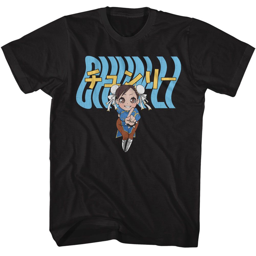 Street Fighter - Chun Li Warped Text Boyfriend Tee – HYPER iCONiC.